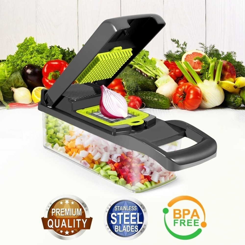 Razatoare multifunctionala pentru fructe si Legume - Set 12 Piese cu ...
